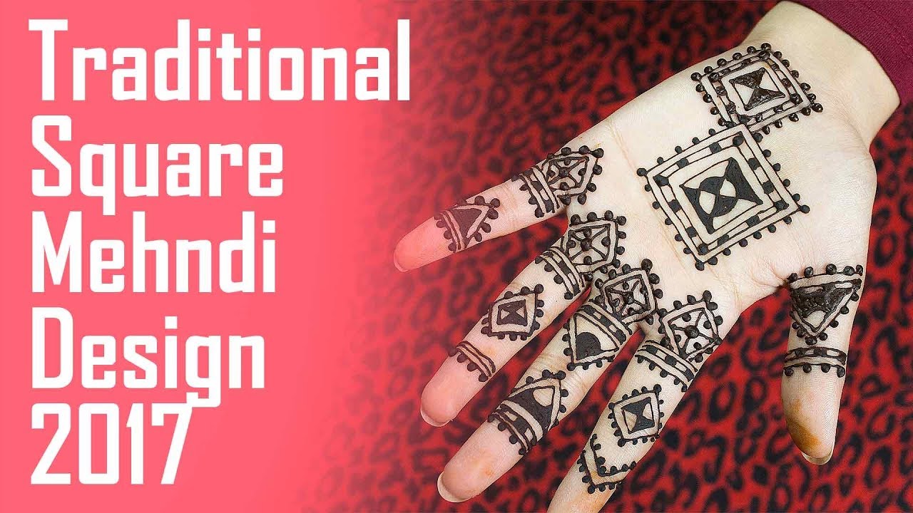 Traditional Square Stylish Mehndi Design | Square Henna Design Video ...
