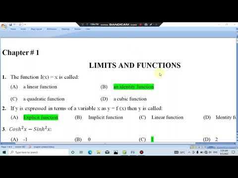 2nd year math Limits and Functions Important mcqs solved | Limit and functions mcqs - YouTube