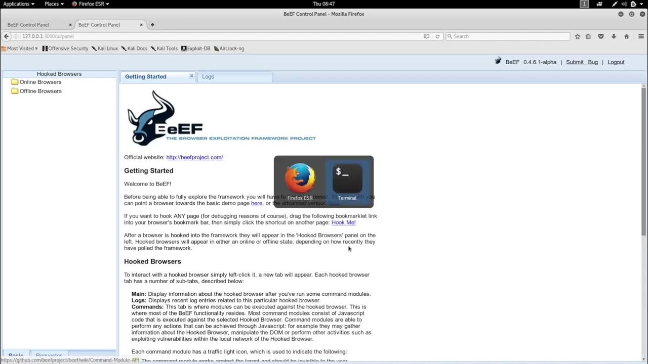 1 Hooking Victims To BeEF Using Reflected XSS - YouTube