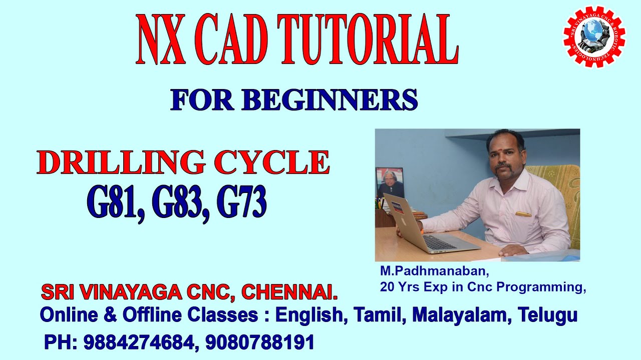 NX 12 DRILLING – NX 12 DRILLING CYCLE - G81 G83 G73 - YouTube