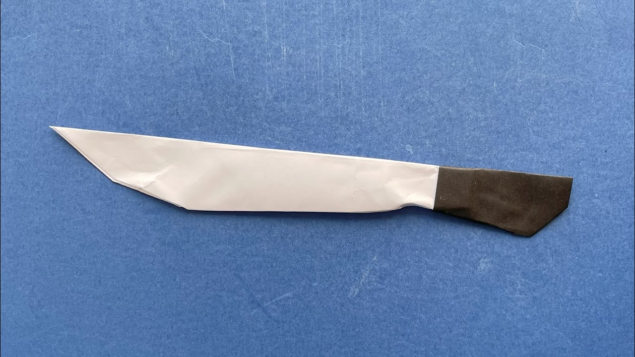 Cuchillo de origami | Cómo hacer un cuchillo de papel | Machete, Daga ...