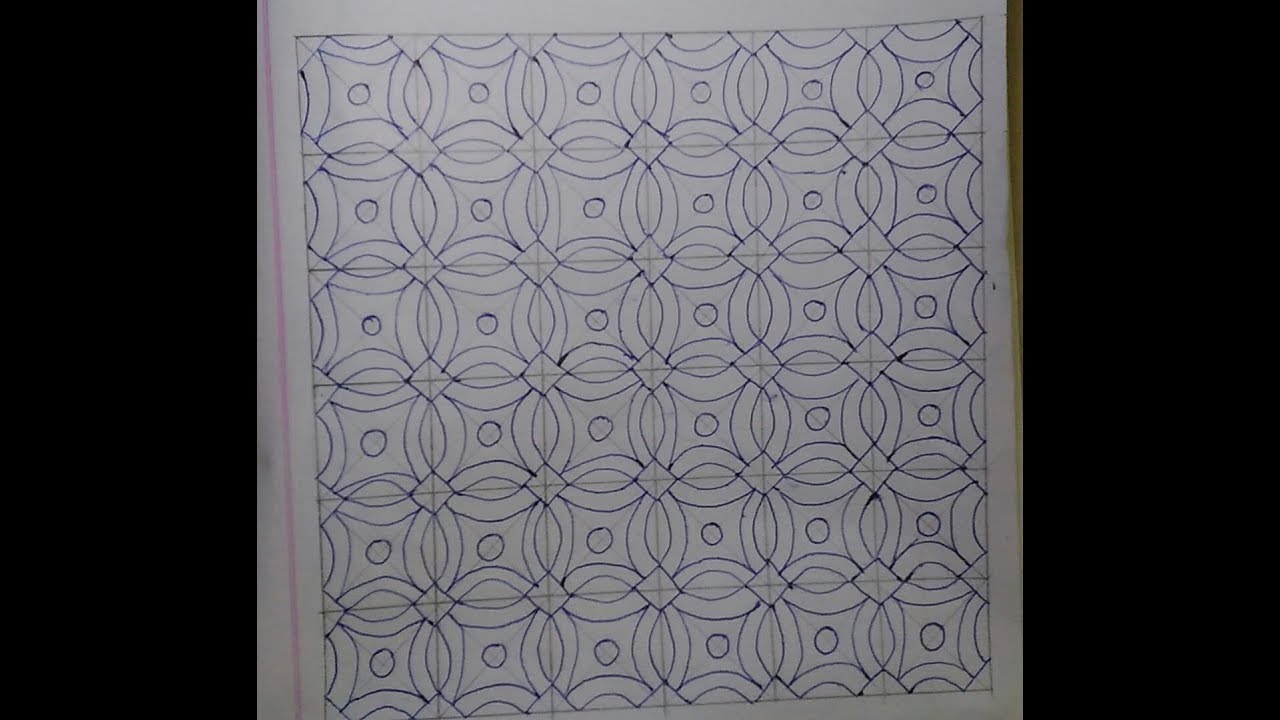Nakshi kantha design drawing tutorial for beginners-146,How to make ...