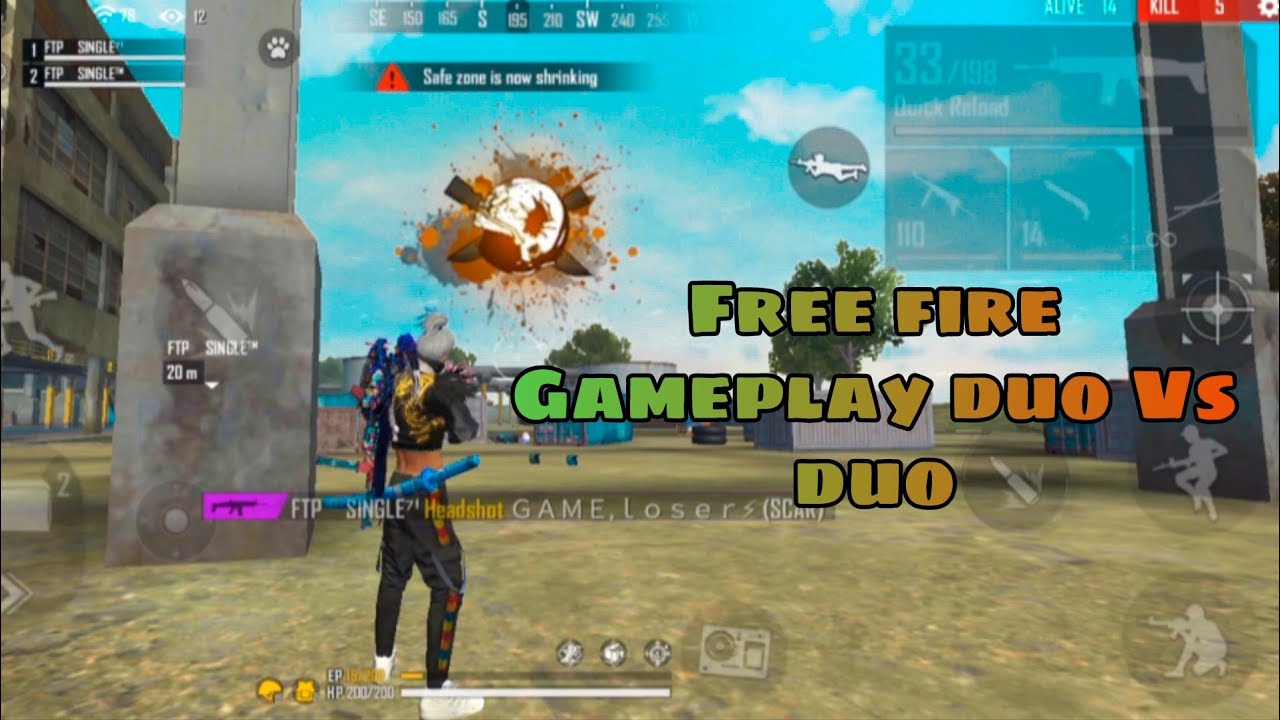 Free Fire। Gameplay । Duo Vs Duo । Rank Rush Gameplay - YouTube