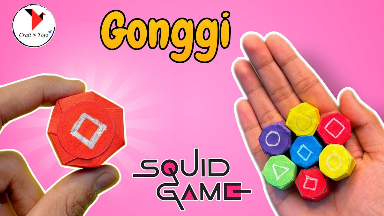 How To Make Squid Game Gonggi With Paper - Step-by-Step Guide🤩 - YouTube