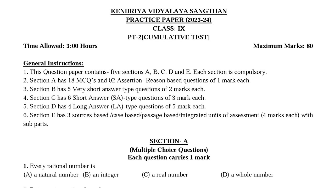 Class 9 Maths PT 2 Half Yearly Exam Question Paper CBSE Exam For class-9-maths-pt-2-half-yearly-exam-question-paper-cbse-exam-for
