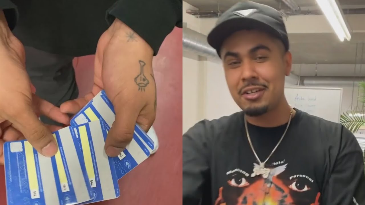 Blazzy Pranks People With Fake Debit Card Stickers - YouTube