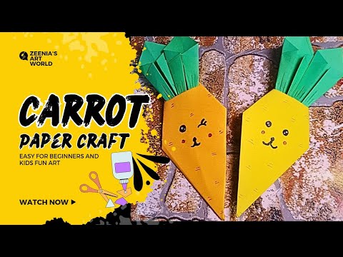 Carrot Paper Craft for Kids | Easy and Fun DIY Activity - YouTube