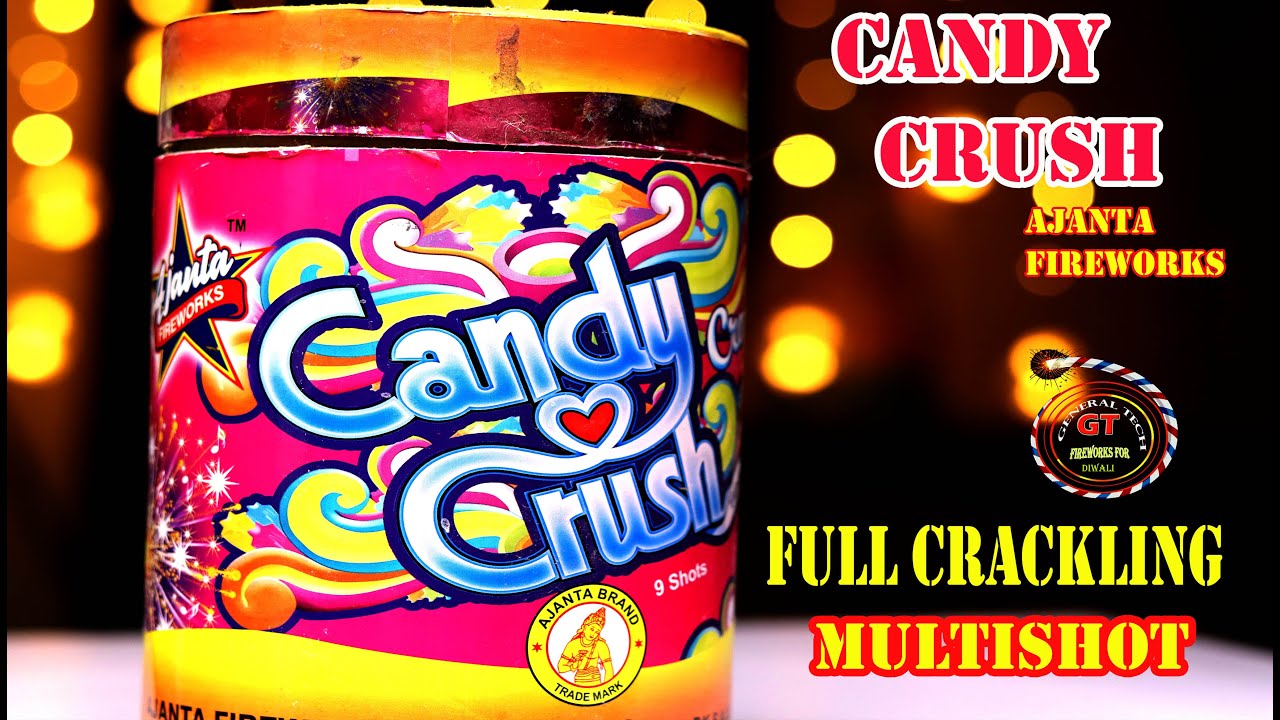 CANDY CRUSH from Ajanta Fireworks| Mega Crackling Skyshot from Ajanta ...