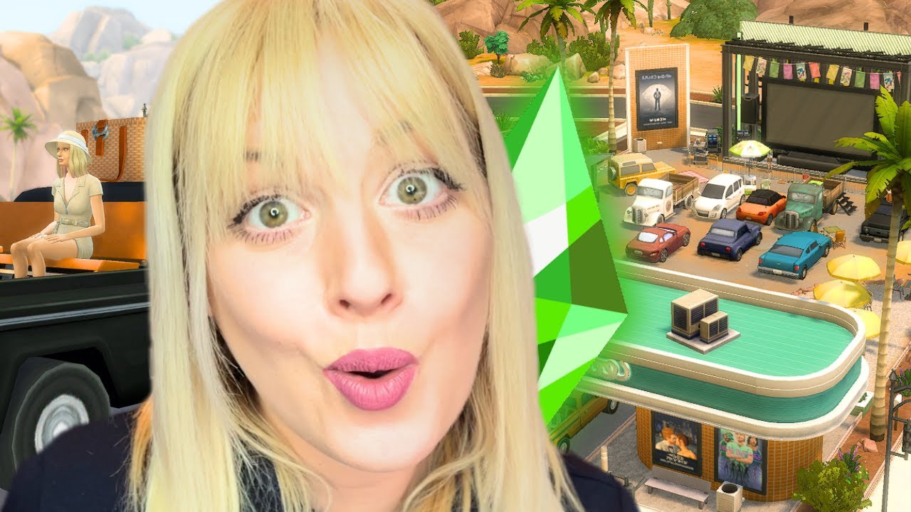 🍿 J'ai construit un CINÉMA DRIVE-IN dans les SIMS 4 (NO CC)🎬 ...
