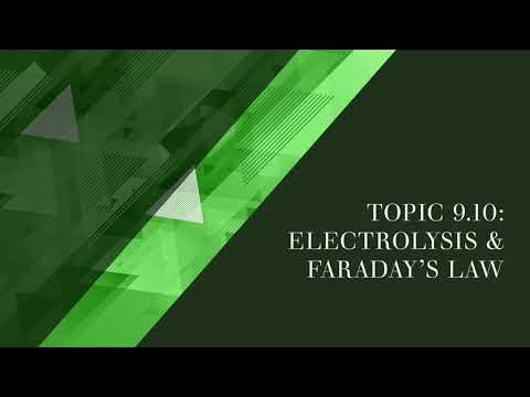 AP Chemistry: Topic 9.11 - Electrolysis and Faraday's Law - YouTube