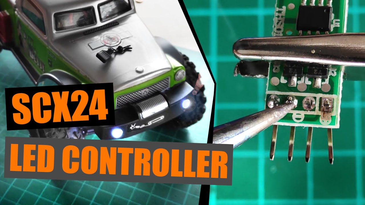 LED controller for the Axial SCX24 B-17 Betty - YouTube