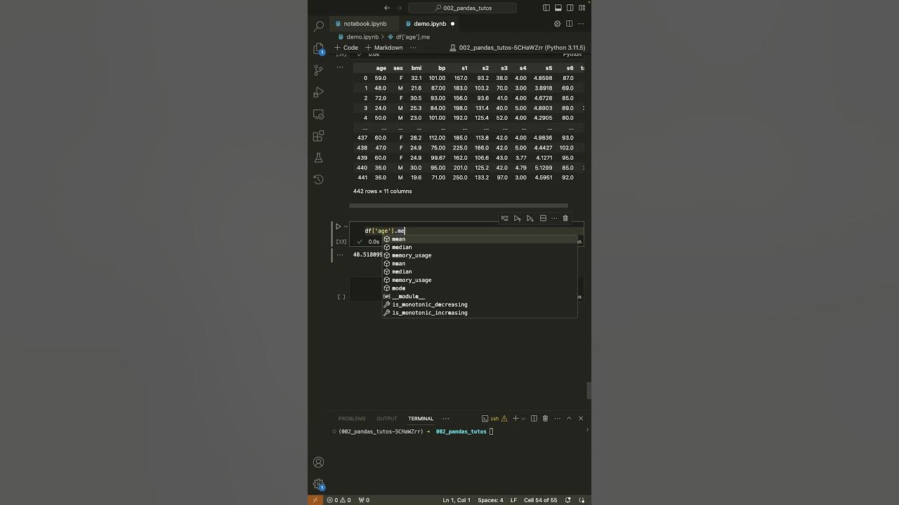 Statistiques sur vos colonnes dans avec pandas 013 #python #coding #data #datascience #ai # ...