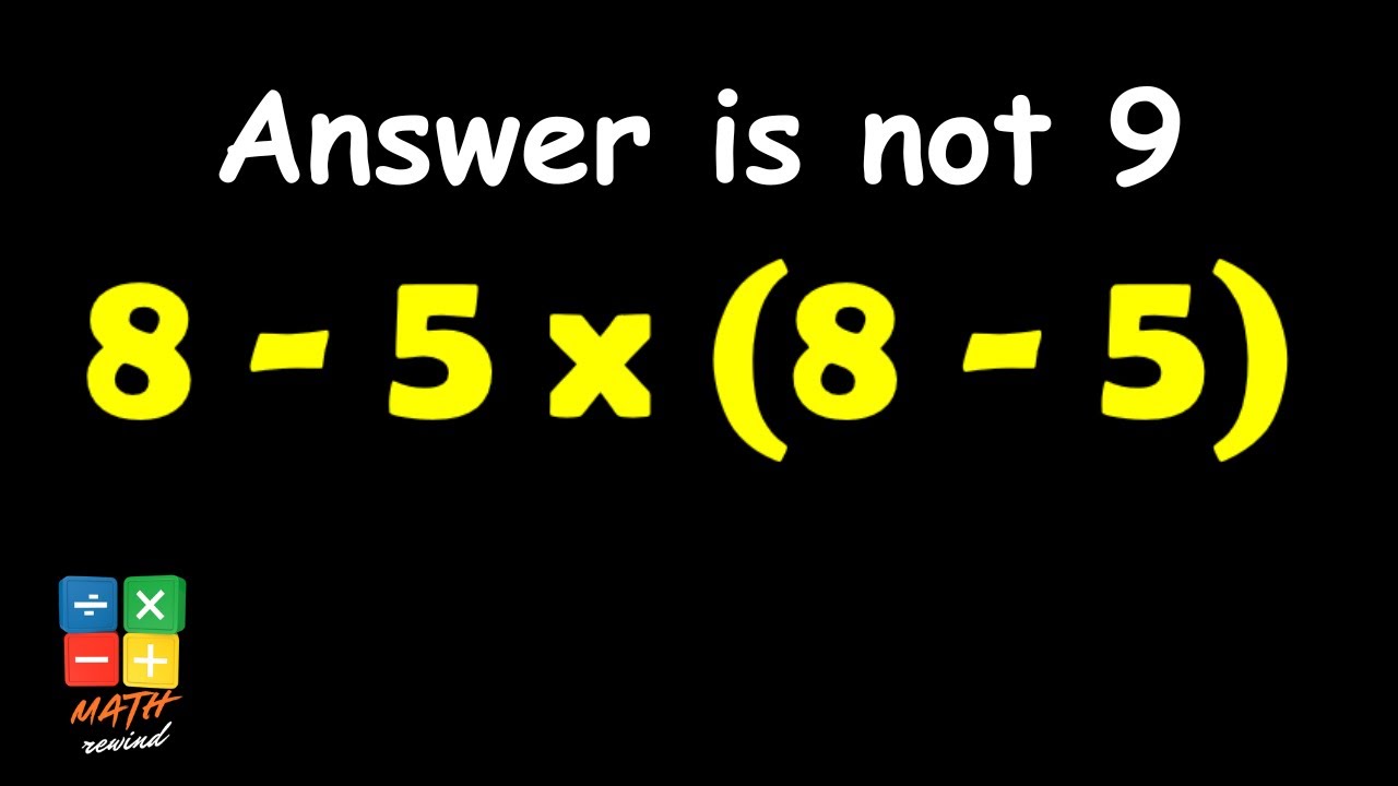 Most People Get This Tricky Math Problem Wrong! - YouTube