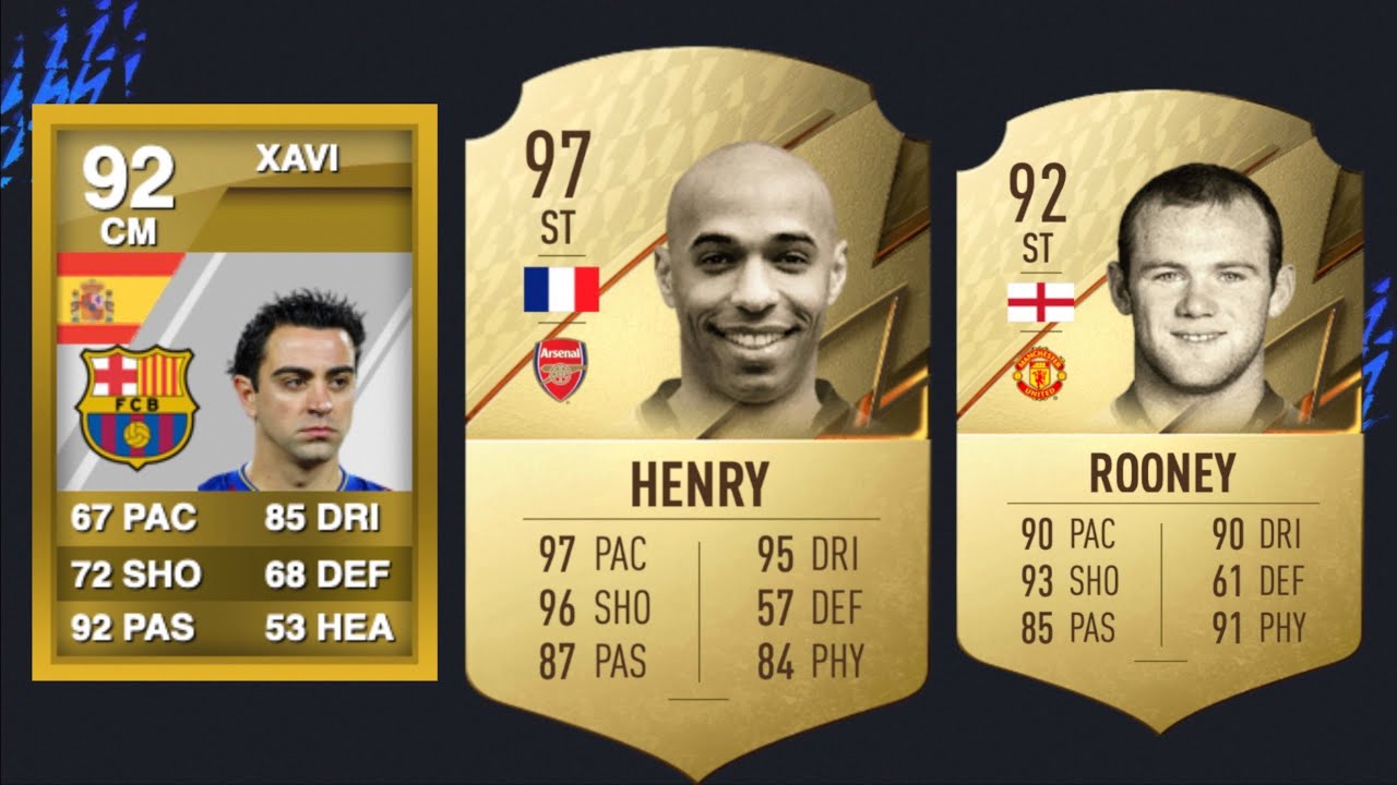 FIFA 22 ICONS AND THEIR BEST FIFA CARDS (FEAT: HENRY, ROONEY, XAVI AND ...