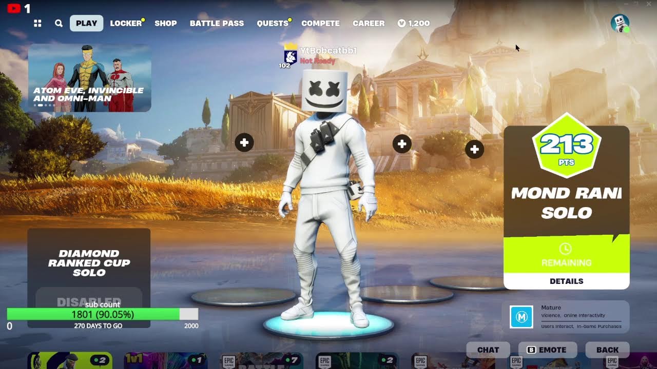 fortnite just waiting for the diamond rank cup @epicgames - YouTube