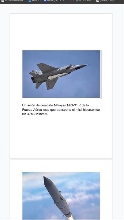 KINZHAL el Misil Hipersónico Imparable de Rusia. #kinzhal #russia # ...