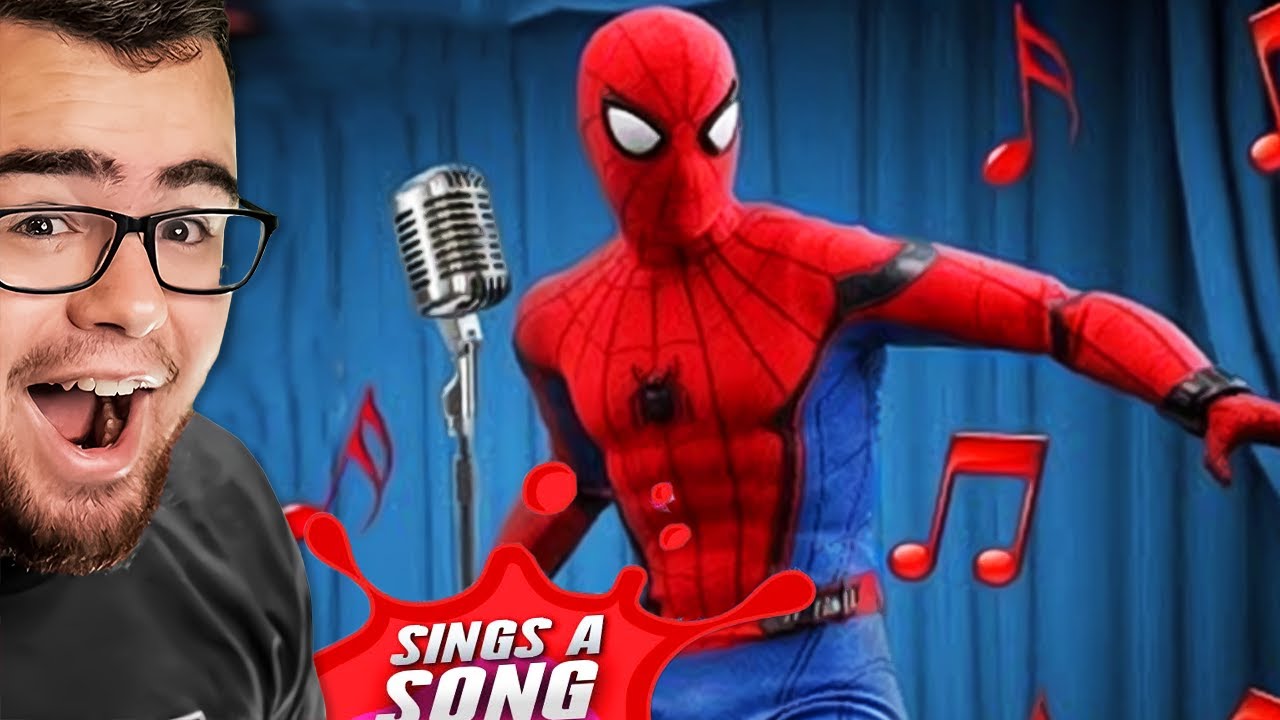 Reacting to SPIDERMAN Sings A SONG! (Insane) - YouTube
