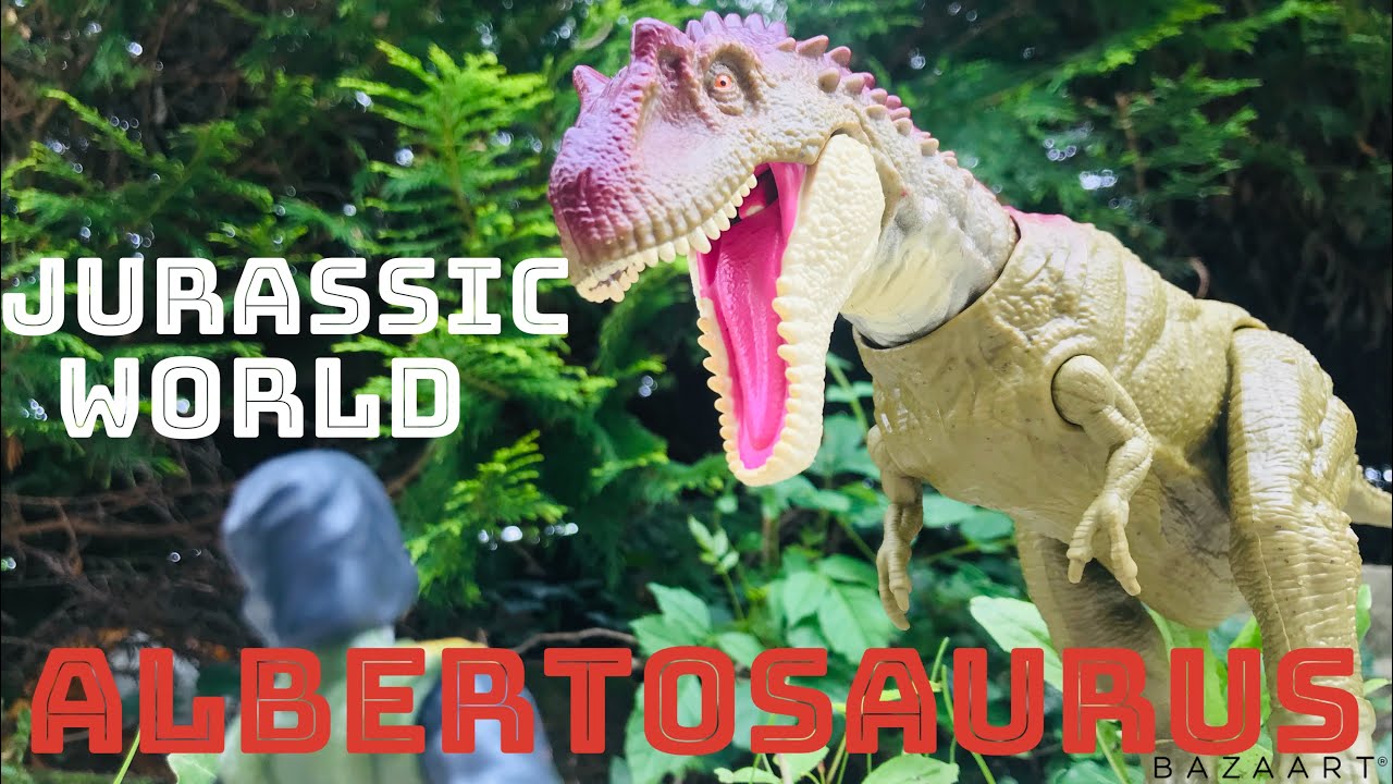 BATTLE DAMAGE ALBERTOSAURUS: Jurassic World Toy Review - YouTube