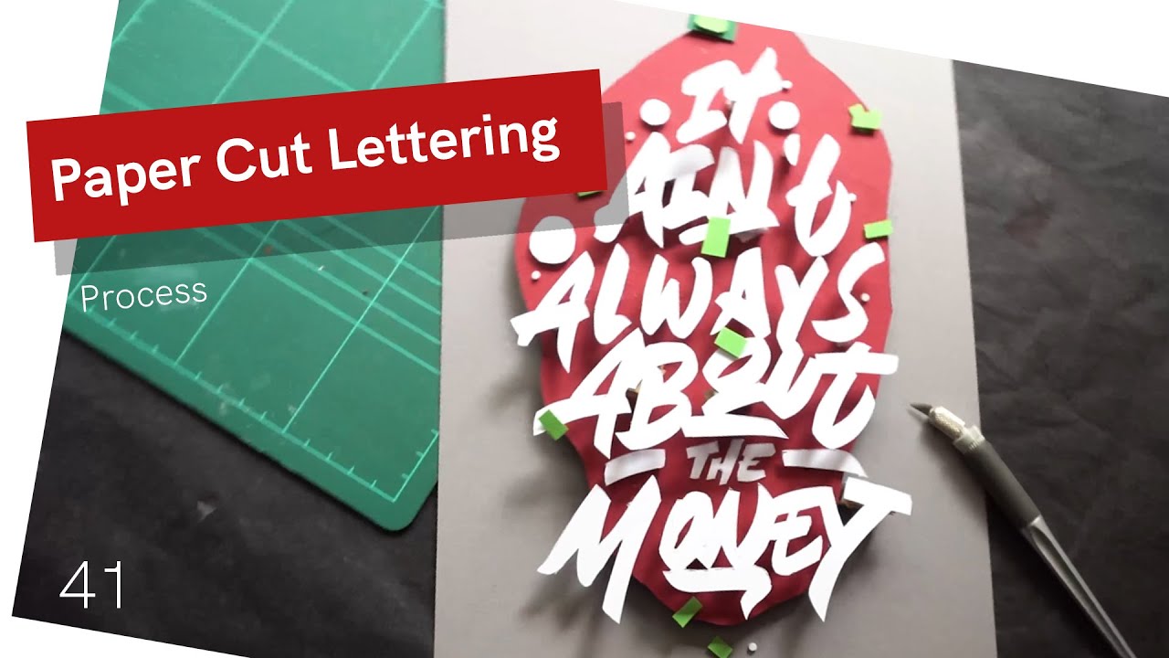 Paper Cut Lettering - Process #41 - YouTube