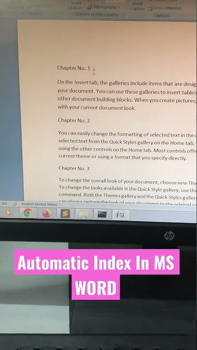 automatic index in ms word वर्ड में इंडेक्स कैसे बनायें - YouTube