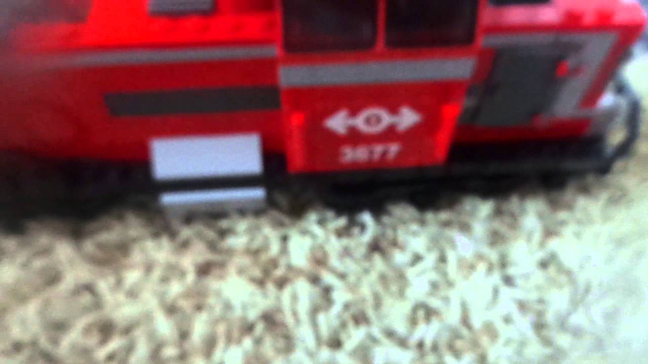 lego red cargo train reveiw - YouTube