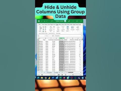 Hide & Unhide Columns Using Group Data - YouTube