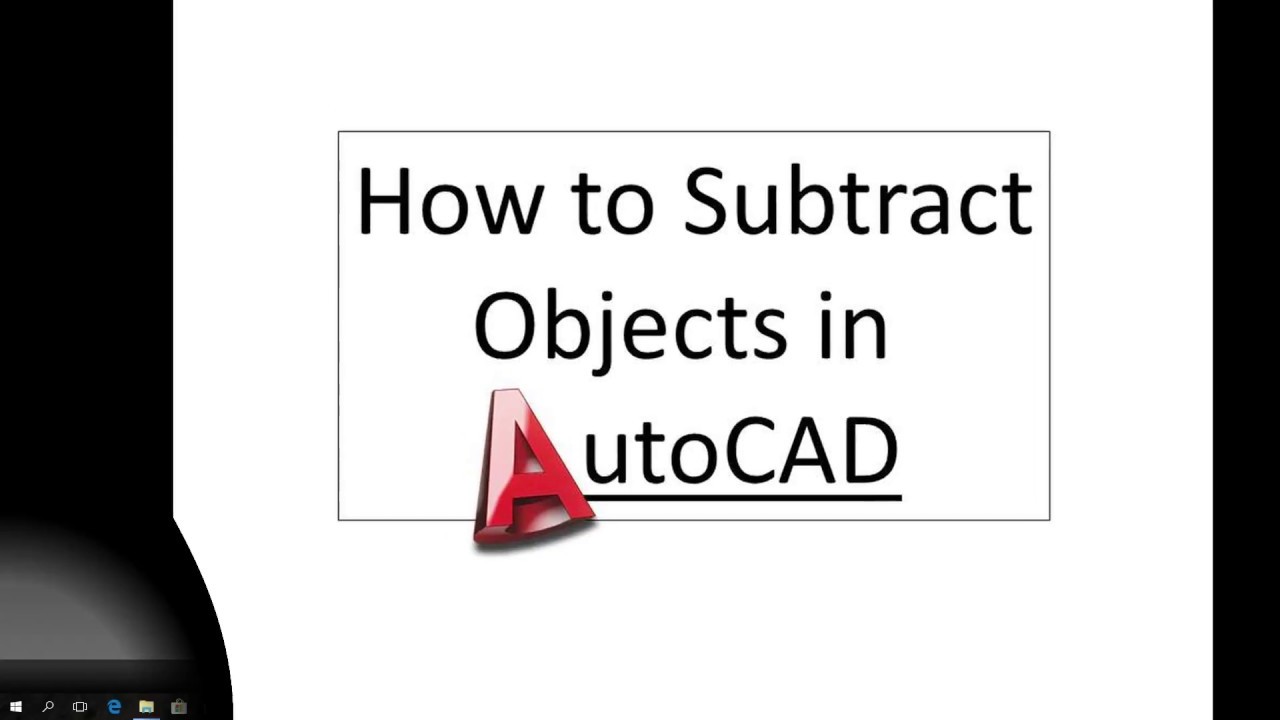 How To Use The Subtract Command In AutoCAD 3D YouTube How To Use The Subtract Command In AutoCAD 3D YouTube