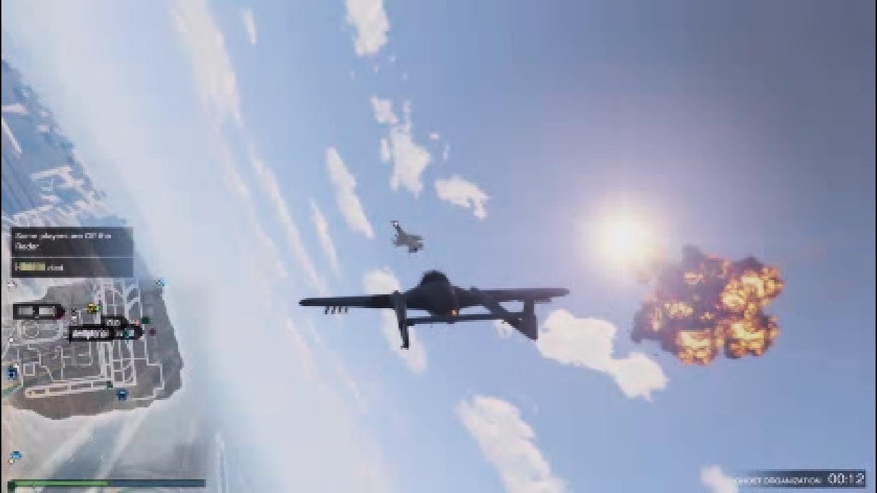 Grand Theft Auto V Online Pyro vs Lazer Dogfight Pilot Snipe - YouTube