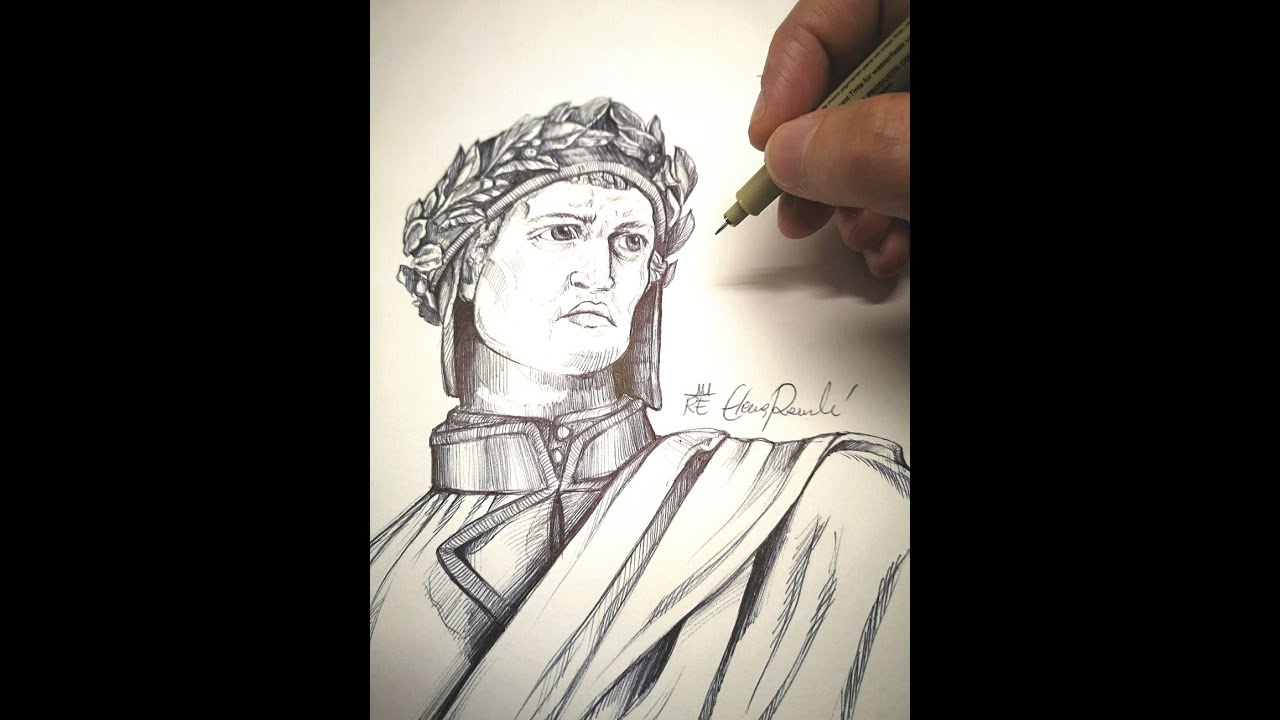 Drawing DANTE ALIGHIERI - YouTube