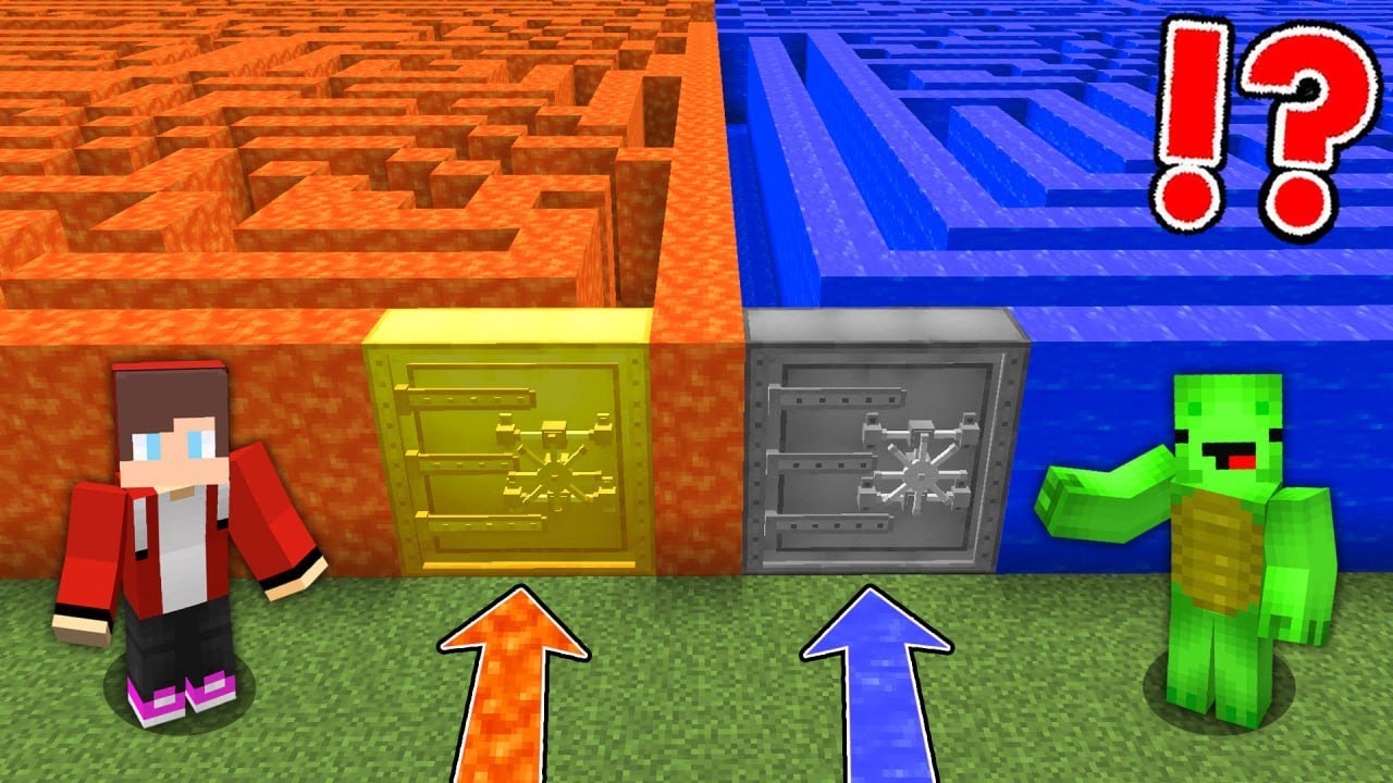 JJ and Mikey Found a BIGGEST MAZE : LAVA vs WATER in Minecraft Maizen? - YouTube