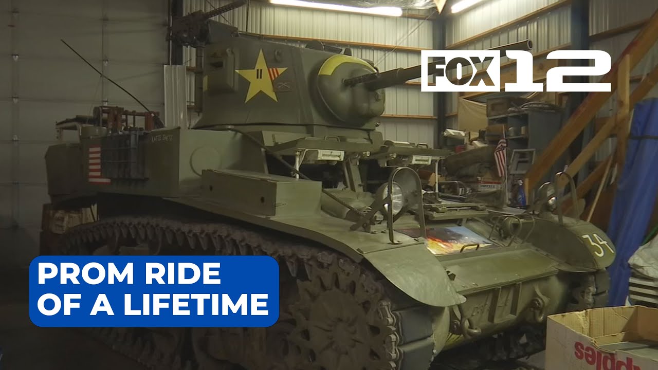 Camas student wants to ride to prom in WWII tank - YouTube