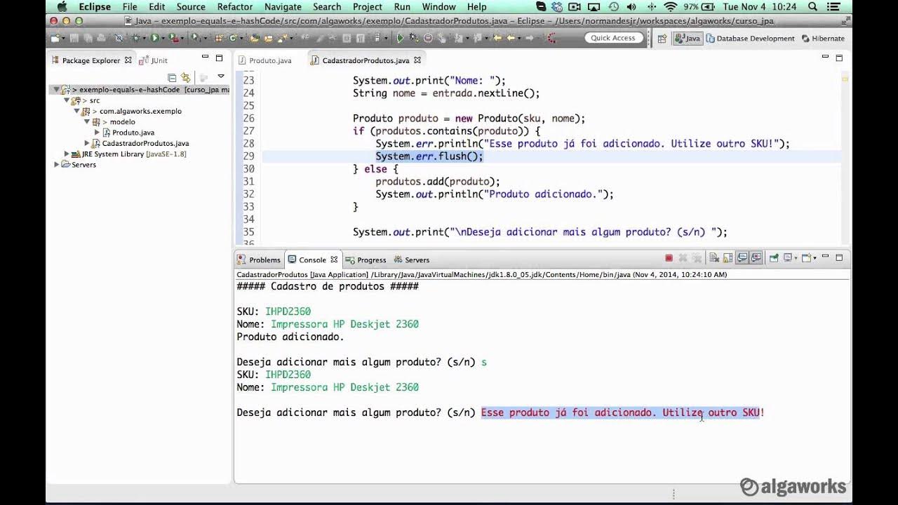 Entendendo o equals e hashCode - YouTube