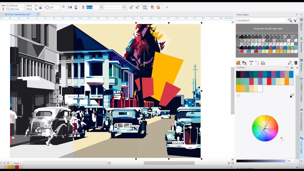 Color Harmonies | CorelDRAW for Windows - YouTube