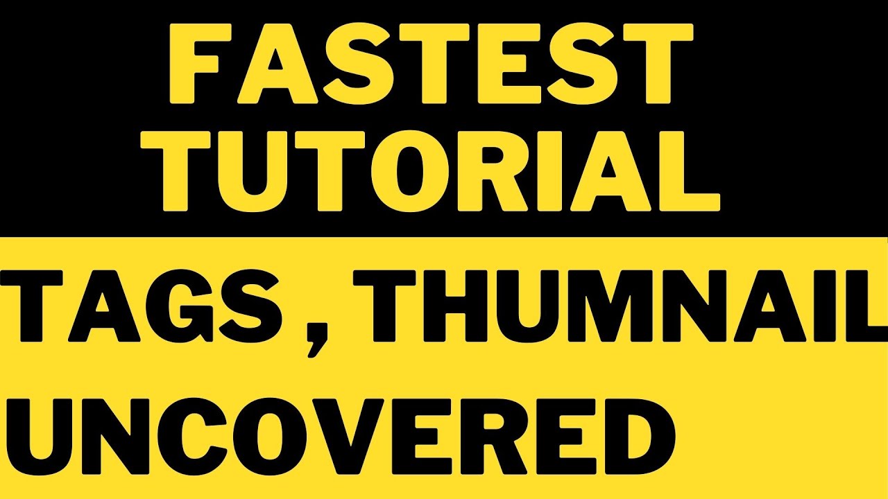 How To See Other People's Tags On YouTube + Thumbnails | Look At ...