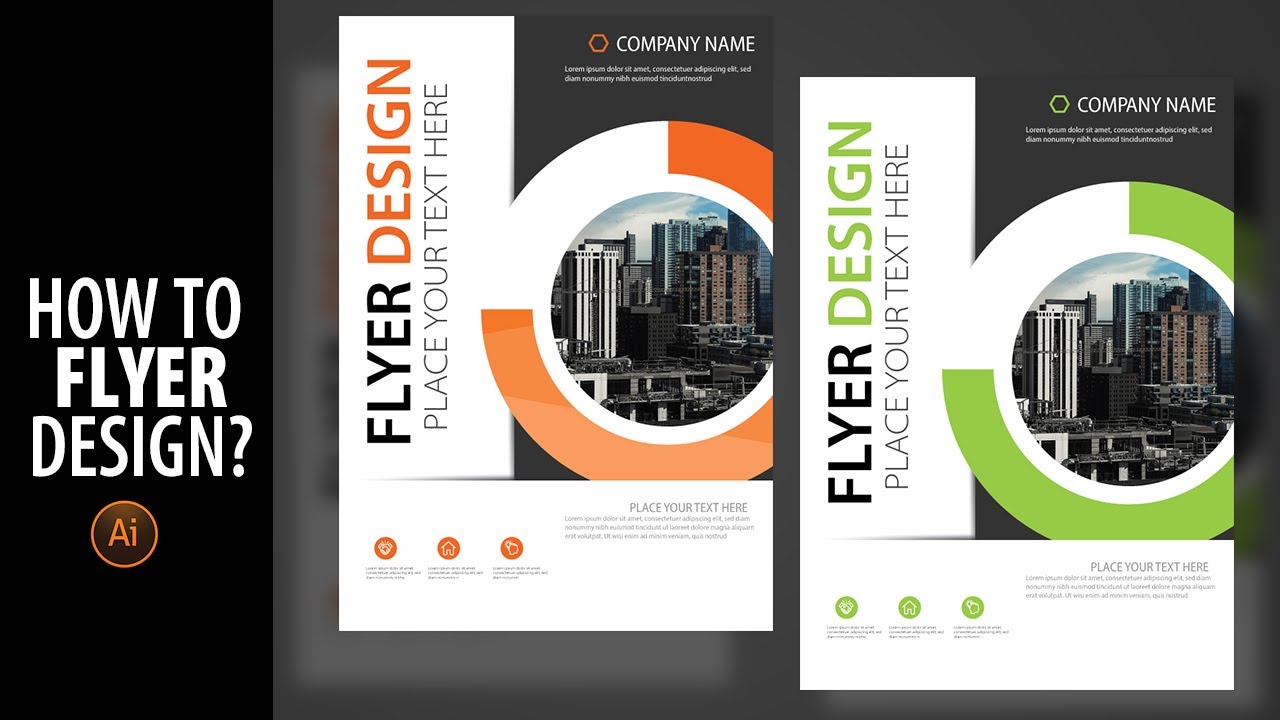 How To Design A Professional Flyer / Flyer Illustrator Tutorial ...