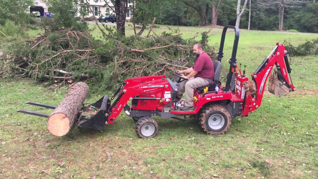 Massey Ferguson GC1710 Irma Cleanup 1 - YouTube