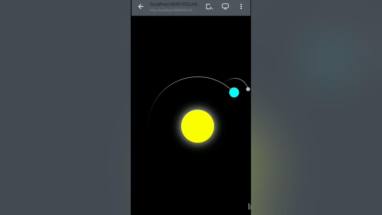 Solar System Only Sun And Earth And Moon Html Css Html Coding Cssanimation Css3animation