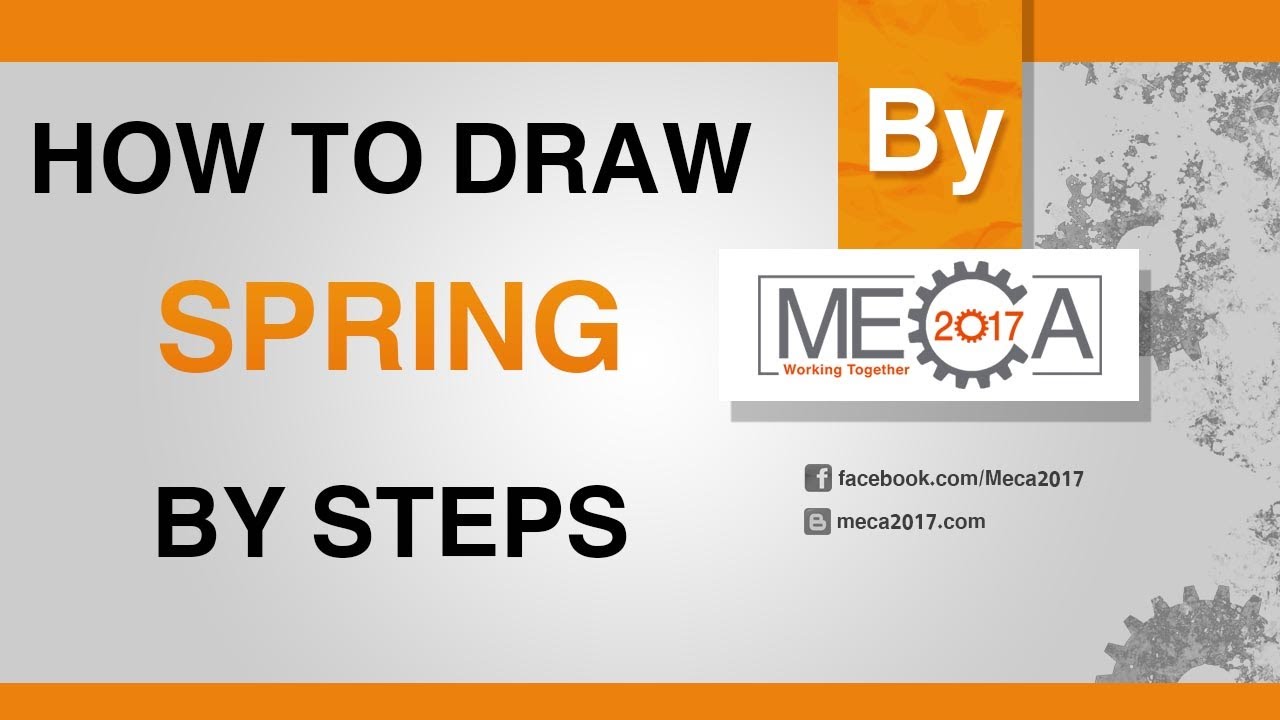 How to Draw A spring in Autocad | Meca 2017 - YouTube