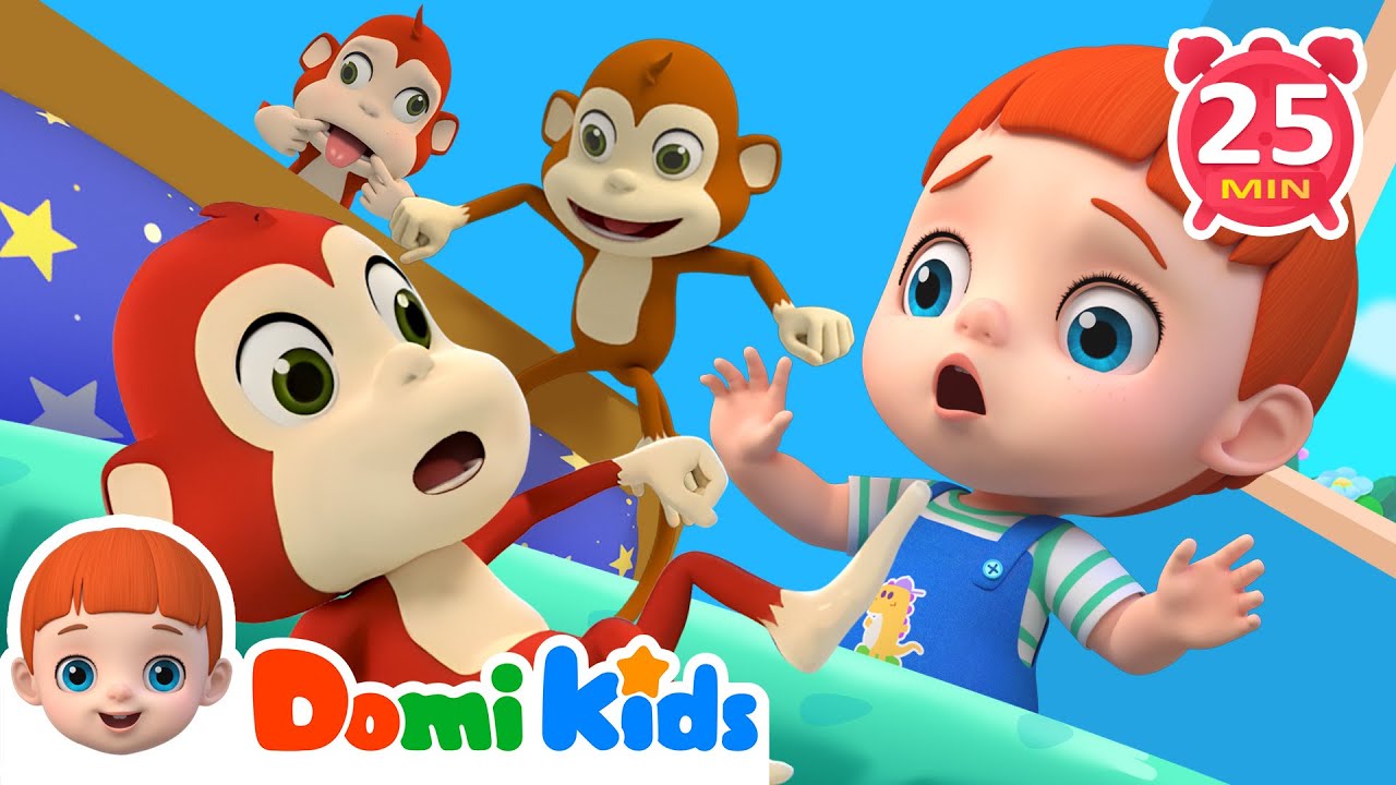 Five Little Monkeys🙉🙈🙊🐵🐒+ More Domikids Baby Songs & Nursery Rhymes ...