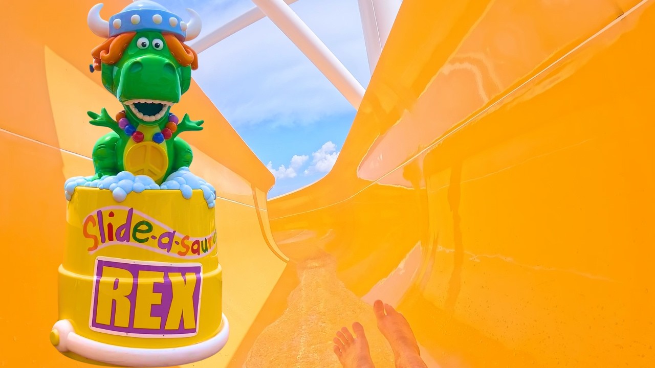 Disney Wish Slide-a-saurus Rex Waterslide POV | Toy Story Ride in 4K ...