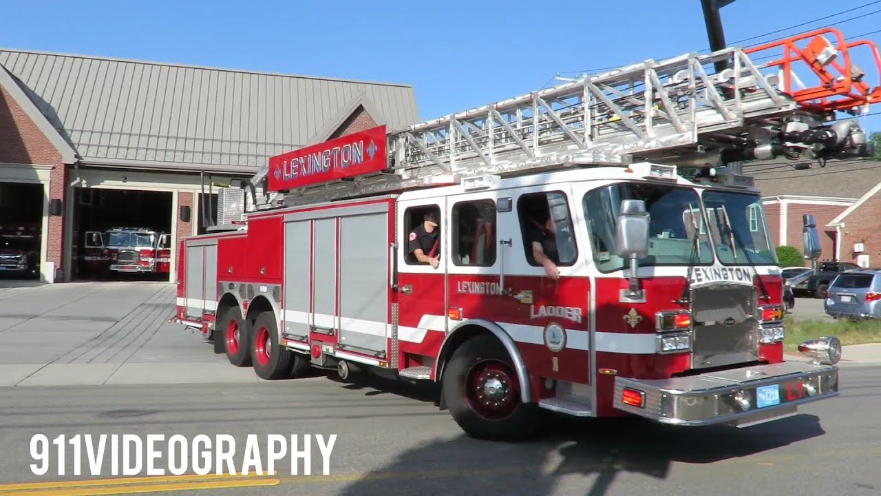 Lexington Fire Department Ladder 1 Responding - YouTube