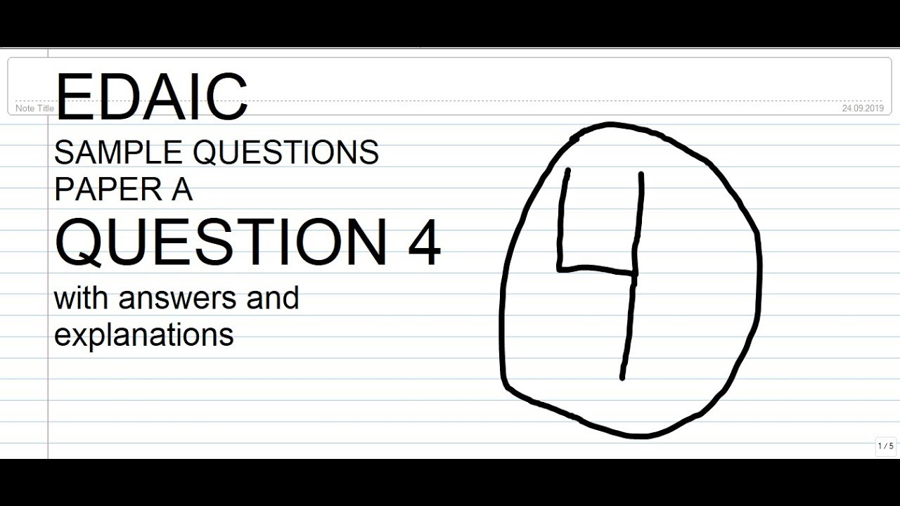 EDAIC Paper A Question 4 - YouTube