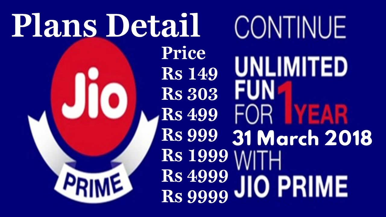 JIO PRIME Membership Recharge Tariff Plan Details 4G New DATA OFFERS in ...
