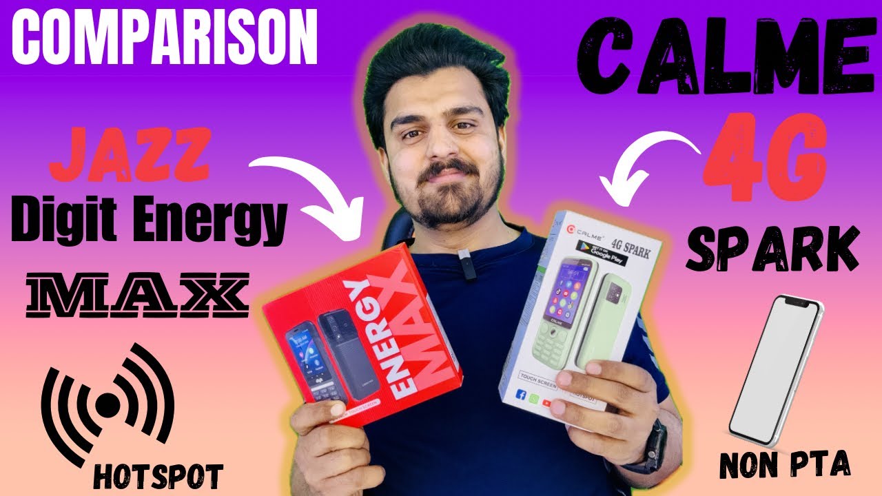 COMPARISON Between Jazz 4G Digit Enrgy Max and Callme 4G SPARK/. - YouTube