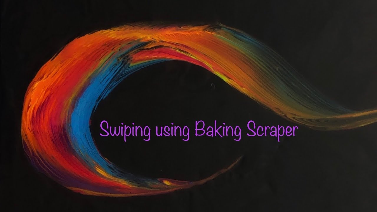 #82 Unique Pour Painting Composition using a Baking Scraper | Swipe ...