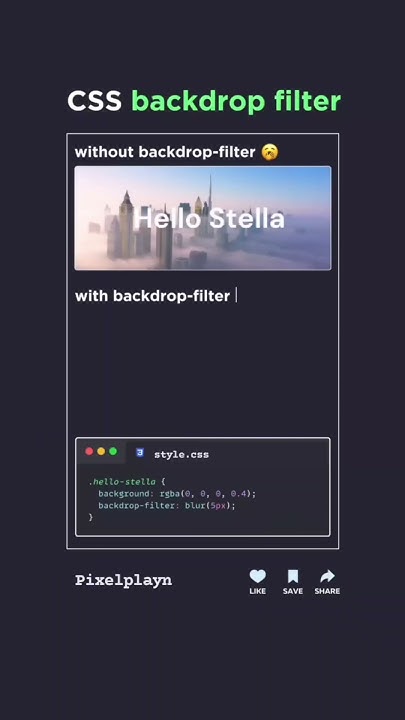css backdrop filter #csstricks #programming #fullstackdevelopment #webdevelopment #javascript # ...