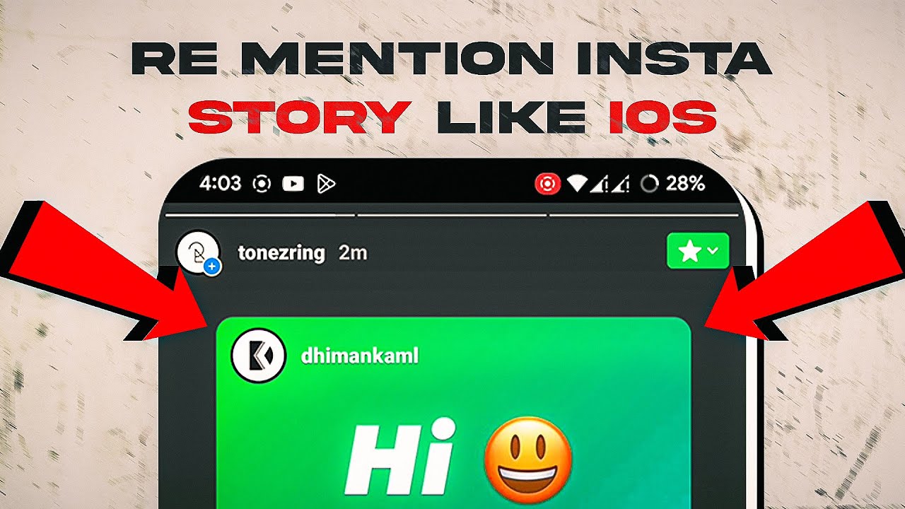 Re Mention Insta Story Like iOS || Rounded Edges In Insta Story || iOS ...