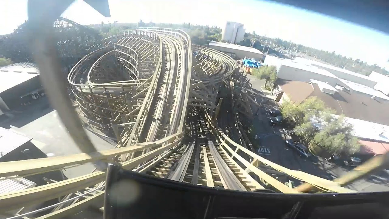 Ghost rider Knotts berry farm front row!! - YouTube