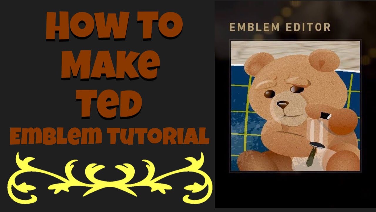 Call of Duty WW2: how to make Ted- emblem tutorial - YouTube