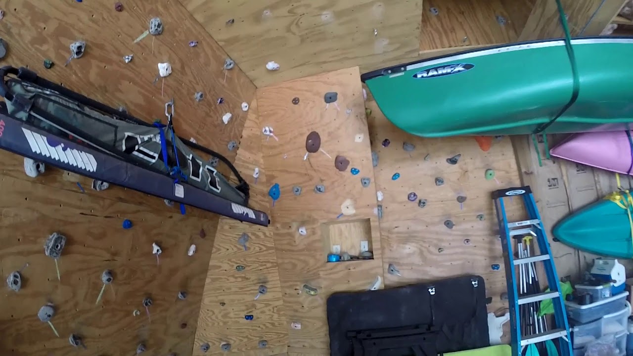 Homemade climbing wall - YouTube